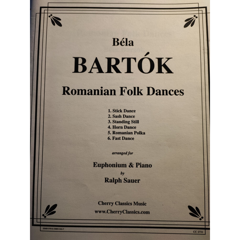 Bela Bartok Romanian Folk Dances Euphonium Klavier - günstig kaufen im ...
